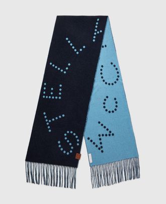 Stella McCartney Logo Fringe Scarf