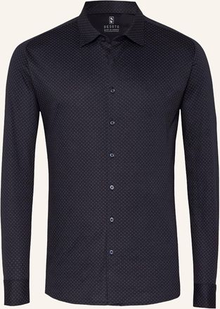 DeSoto Desoto Jerseyhemd Slim Fit blau