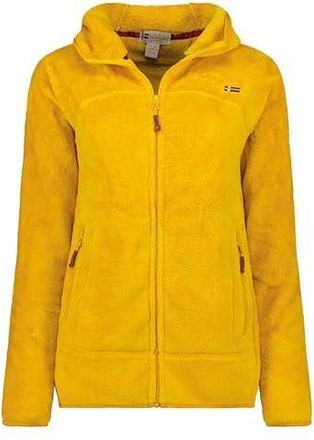Geographical Norway Upalood Lady - Polaire épaisse Femme Chaude Capuche Fermeture Zip - Veste Automne Hiver Printemps Chaud Femmes - Longues Manches Vetement Pull Fourrur