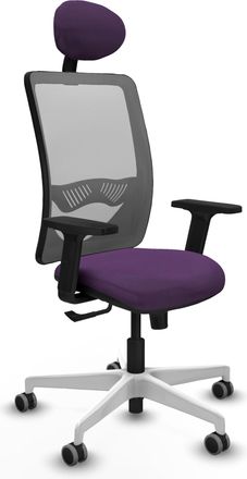 Piqueras y Crespo B&uuml;rostuhl Zulema mit 2D-Armlehnen, h&ouml;henverstellbarer Lendenwirbelst&uuml;tze und festem Kopfteil, ausgestattet mit Sincro 3 Positionen und Schneideschaum,