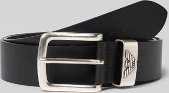 Emporio Armani G&uuml;rtel aus echtem Leder mit Logo-Detail