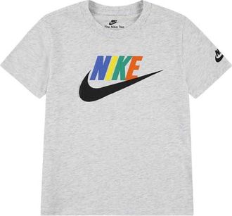 Nike Nike Garçon Unisex Kinder Nkn Club Family S/S Knit Top Shirt, Bouleau Chiné Birch Heather, 5 Ans