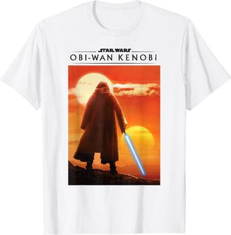 Star Wars Obi-Wan Kenobi Lightsaber Dual Sunset Poster T-Shirt