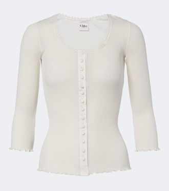 Chlo&eacute; Chlo&eacute; Top en coton et soie