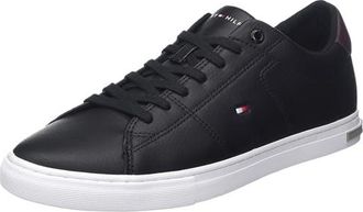 Tommy Hilfiger Baskets Vulcanis&eacute;es Homme Essential Leather Detail Chaussures, Noir (Black), 46