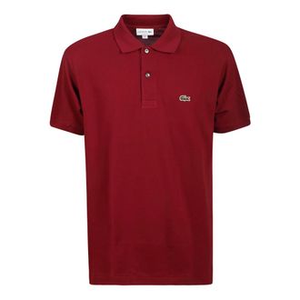 Lacoste Homme, Tops, Rouge, Taille: M Polo en Coton Bordeaux avec Logo