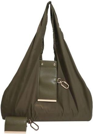 Generic Sac fourre-tout, pliable et extensible avec porte-cl&eacute;s sac fourre-tout multifonction compact pour le shopping usage quotidien, Vert, 39*28*7CM