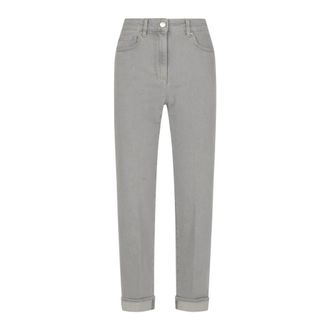 PESERICO Femme, Jeans, Gris, Taille: 40 FR Pantalon Femme en Denim Gris Extensible