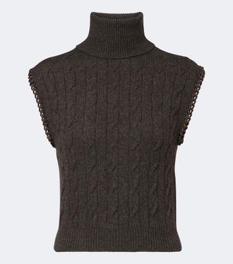 Ralph Lauren Collection Pull sans manches en cachemire