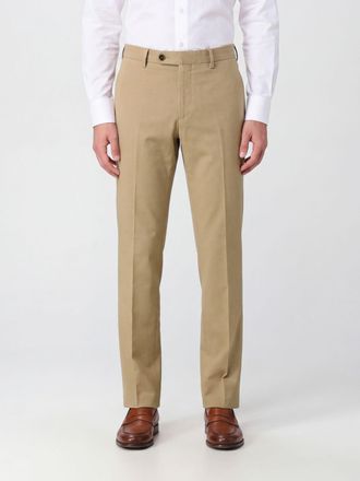 Pantaloni Torino Pantalon de tailleur slim fit en coton et soie avec poches passepoil&eacute;es