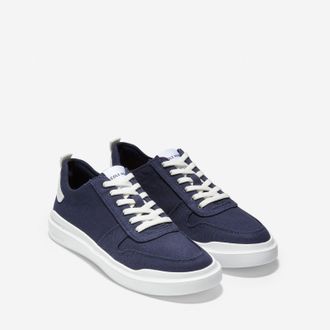 Cole Haan Grandpro Rally CA Baumwollmischung Frauen Marineblau / Optisch Wei&szlig; Trainer