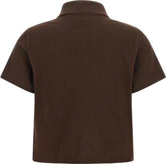Saint Laurent Cotton Piqu&eacute; Polo Shirt - Brown
