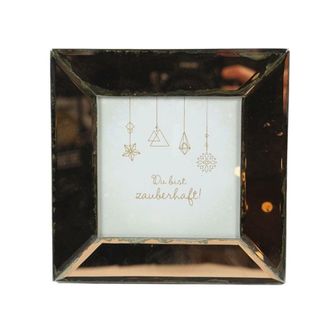 Generic Spiegelbilderrahmen Bilderrahmen Bildformat 10x10 cm Rahmen Fotorahmen klein
