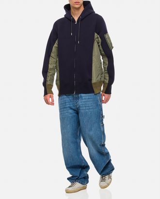 sacai Kapuzenpullover Aus Baumwolle Und Nylon