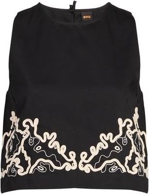 HUGO BOSS Top court droit en coton