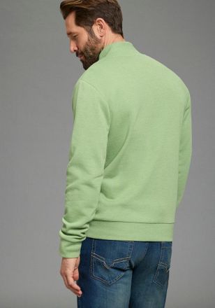 Man's World Sweatjacke Stehkragen und dezentem Logodruck