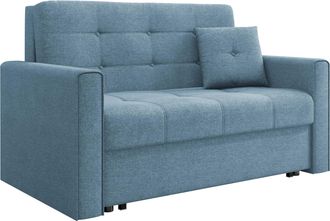 Mirjan24 Sofa Viva II Lux mit Schlaffunktion, Bettsofa, 2 Sitzer Polstersofa mit Bettkasten inkl. Kissen, Schlafsofa Sofagarnitur, Wohnlandschaft, Farbauswahl 
