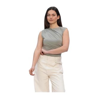 Rosemunde Billie SL Drape Top - - Tops - Damen - Gr&uuml;n - 2XL