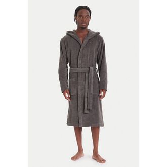 Tommy Hilfiger Bademantel Icon Hooded Bathrobe 2S87905573 Grau