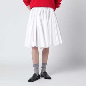 Ami White cotton skirt