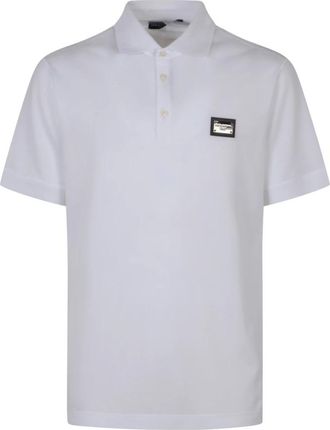 Dolce & Gabbana Homme, Tops, Blanc, Taille: 2XL Polo Chemises