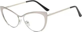 Generic Lunettes Y2K Y2K pour femme avec monture argent&eacute;e et verres transparents - Accessoire de mode pour un usage quotidien et des accessoires photo