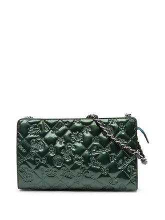 Chanel sac &agrave; main matelass&eacute; Precious Symbols &agrave; fini verni (2009-2010) - Vert