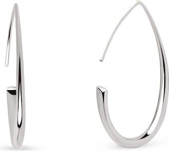 Singularu Drop Arch Ohrringe. Sterlingsilber mit Rhodium-Beschichtung. Schmuck f&uuml;r Damen
