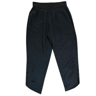 American Retro black silk trousers Size S