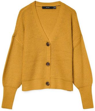 Vero Moda Strickjacke VMLEA LS V-NECK CUFF CARDIGAN NOOS Rippstrick