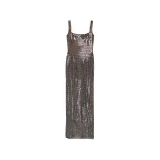 Self Portrait Embellished Square-neck Maxi Dress
