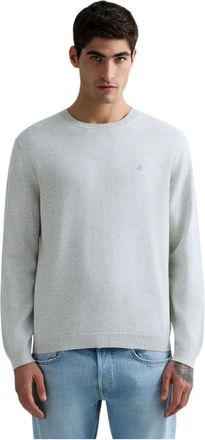 Replay Homme, Sweatshirts et sweats &agrave; capuche, Gris, Taille: XL R Embroidered Cotton Pullover Knit