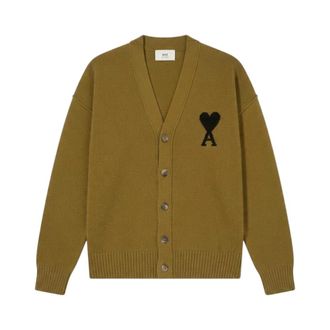 Ami Cardigan - - Knitwear - Damen - Gr&uuml;n - 2XL