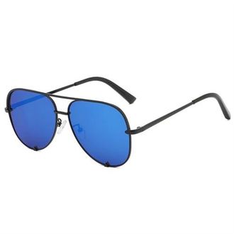Generic Lunettes De Soleil Dext&eacute;rieur En M&eacute;tal For Hommes, Vacances, Conduite For Femmes, UV400(Blue)