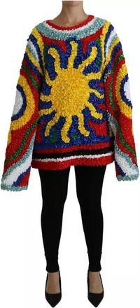 Dolce & Gabbana Femme, Pulls, Multicolore, Taille: 36 FR Pull Orn&eacute; de Rubans