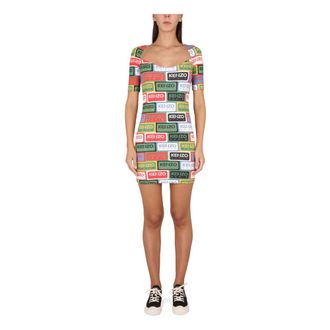 Kenzo Label Bodycon Kleid - - Dresses - Damen - Mehrfarbig - S