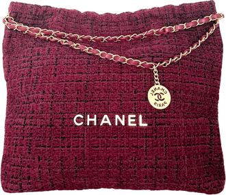Chanel Crossbody Bags - Chanel 22 medium-sized hobo bag in tweed, burgundy - Gr. unisize - in Rot - f&uuml;r Damen