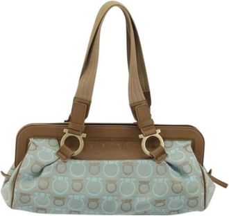 Ferragamo Sac bandouli&egrave;re en cuir pr&eacute;-poss&eacute;d&eacute; - Femme - Pre-owned - Gris - Taille: ONE Size