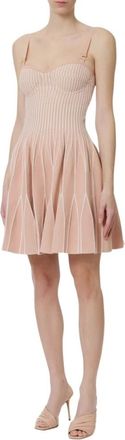 Elisabetta Franchi Femme, Robes, Beige, Taille: 44 FR Two-Colour Knit Dress