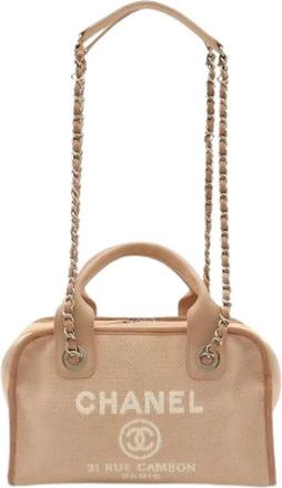 Chanel Pre-owned Deauville Canvas 2way Bag - Femme - Pre-owned - Beige - Taille: ONE Size