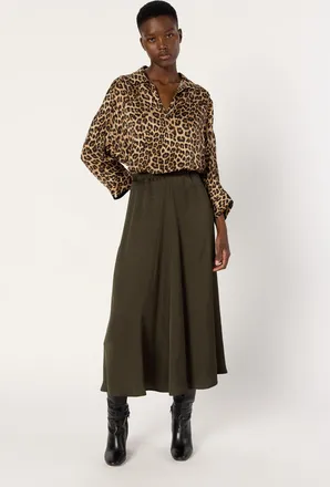 Gerard Darel Jupe satin&eacute;e - BELLA - Vert Kaki