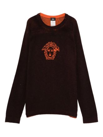 Versace pull à motif Medusa Head (années 2000) - Marron