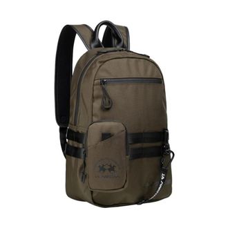 La Martina Homme, Sacs, Vert, Taille: ONE Size Sac &agrave; dos en polyester avec plusieurs compartiments