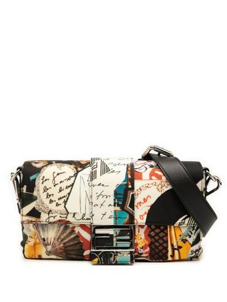 Fendi sac &agrave; main Karl Kollage Convertible Baguette (2010-2025) - Noir