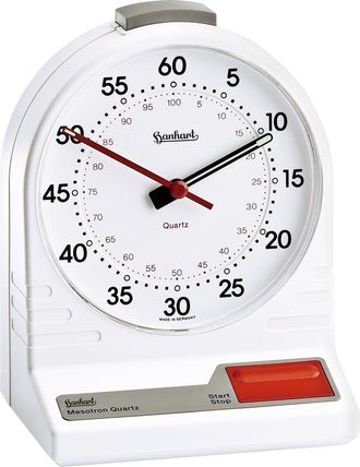 Hanhart Tischstoppuhr Mesotron - Schwarz - Quarzgesteuert - Analog - 0-60 Sek., 0-60 Min. - Laufzeit ca. 20 Std. - Inkl. 1,5V-Mignonzelle (AA)