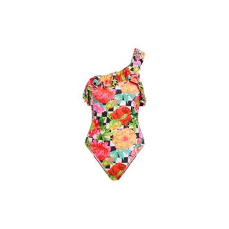 Moschino Femme, Maillots de bain, Multicolore, Taille: 46 FR Maillot de bain une pi&egrave;ce en Lycra imprim&eacute;