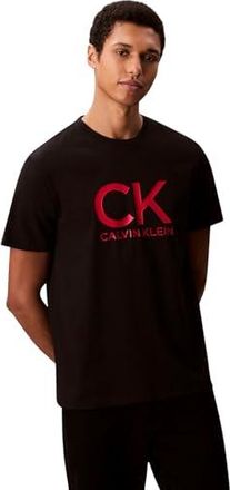 Calvin Klein T-Shirt Manches Courtes Homme Graphic Tee Col Ras-du-Cou, Noir (Black), M