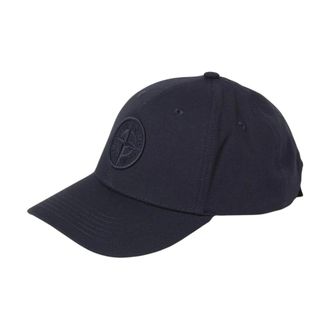 Stone Island Homme, Accessoires, Bleu, Taille: ONE Size Casquette de baseball Logo Bleu