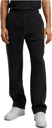 Urban Classics Jacquard Velvet Wide Sweatpants Black, 3XL
