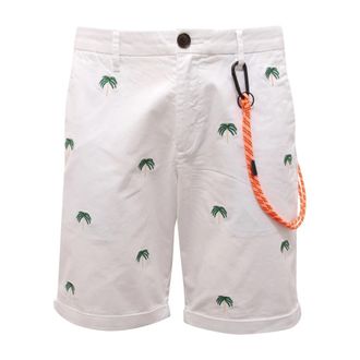 Sun 68 Bermuda Chino Embroidery - - Shorts - Herren - Wei&szlig; - W33